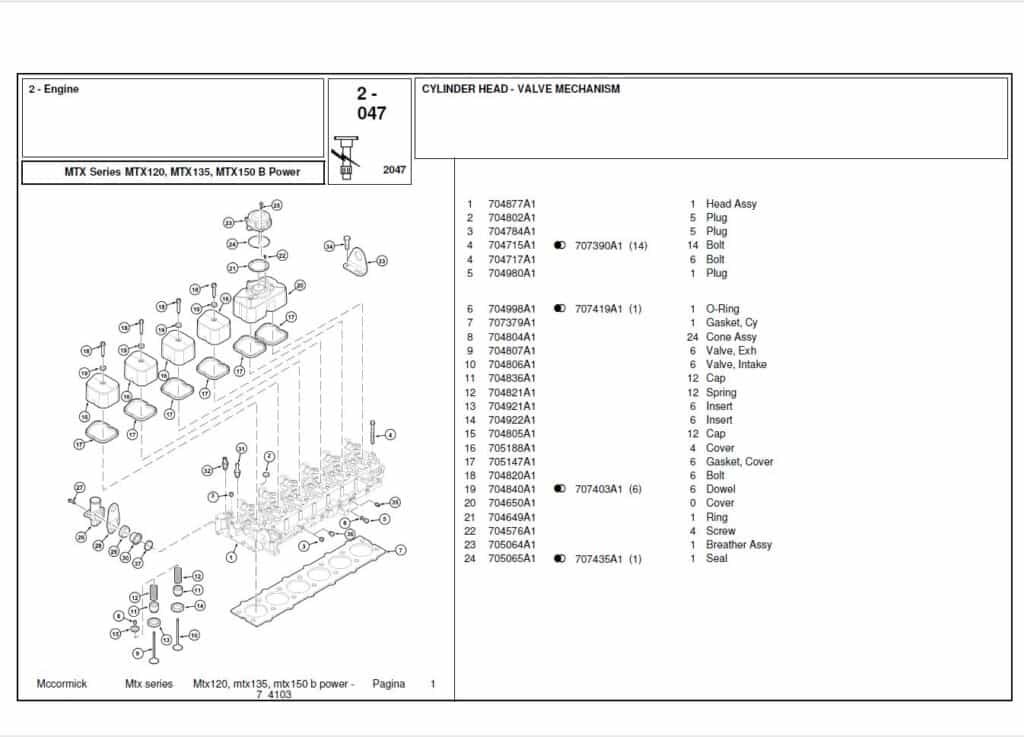 McCormick Tractor GX45 Tier 1 Parts Catalog